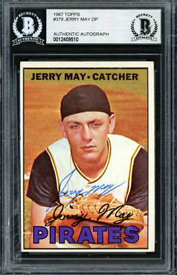 Jerry May Autographed Auto Signed 1967 Topps Card #379 Pirates Beckett ...