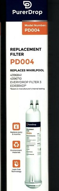 2 Purer Drop PD004 Replacement Water Filter # 3 Type Refrigerator ...