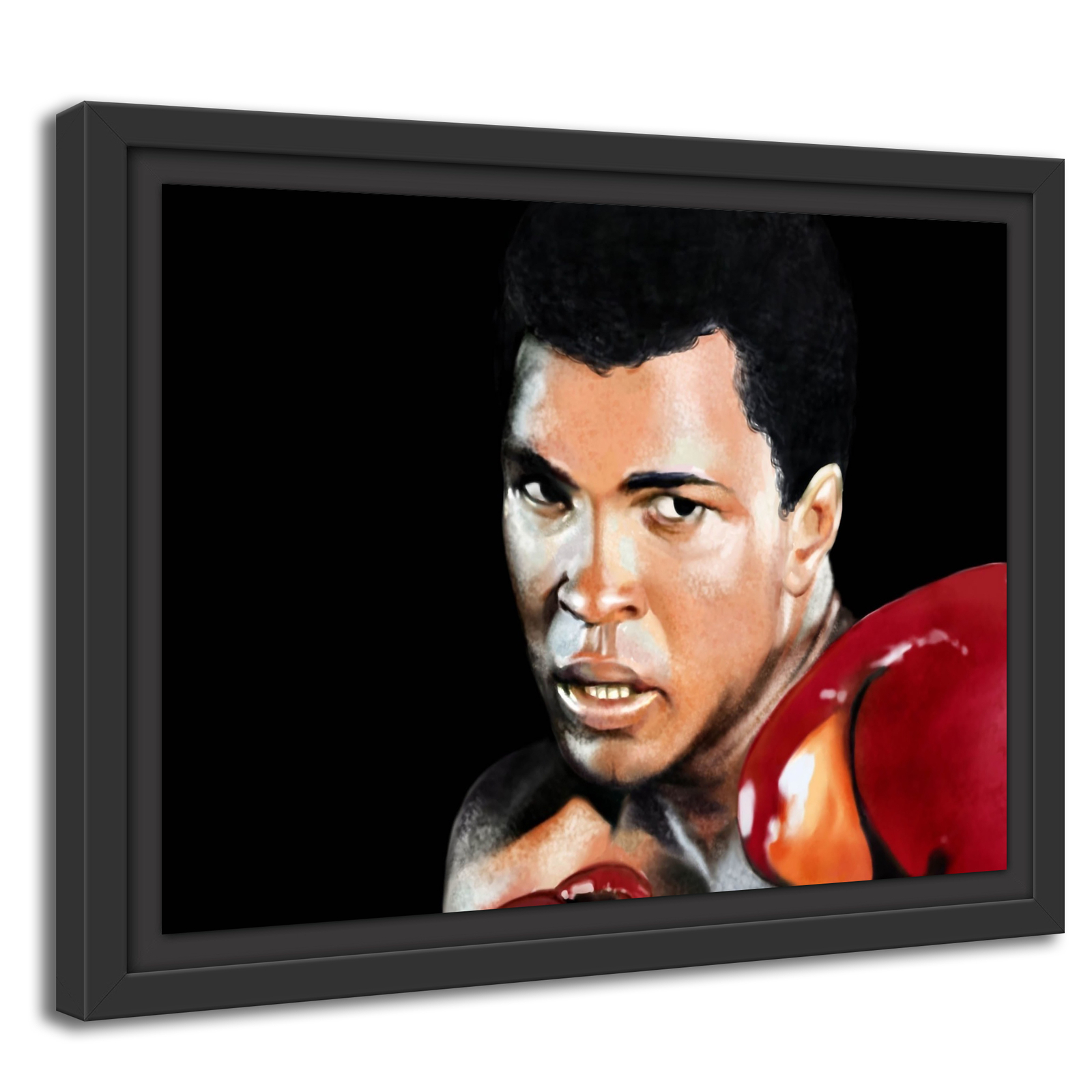 Wandbild Muhammad Ali nach-gemalt rote Box-Handschuhe Potrait | eBay.de
