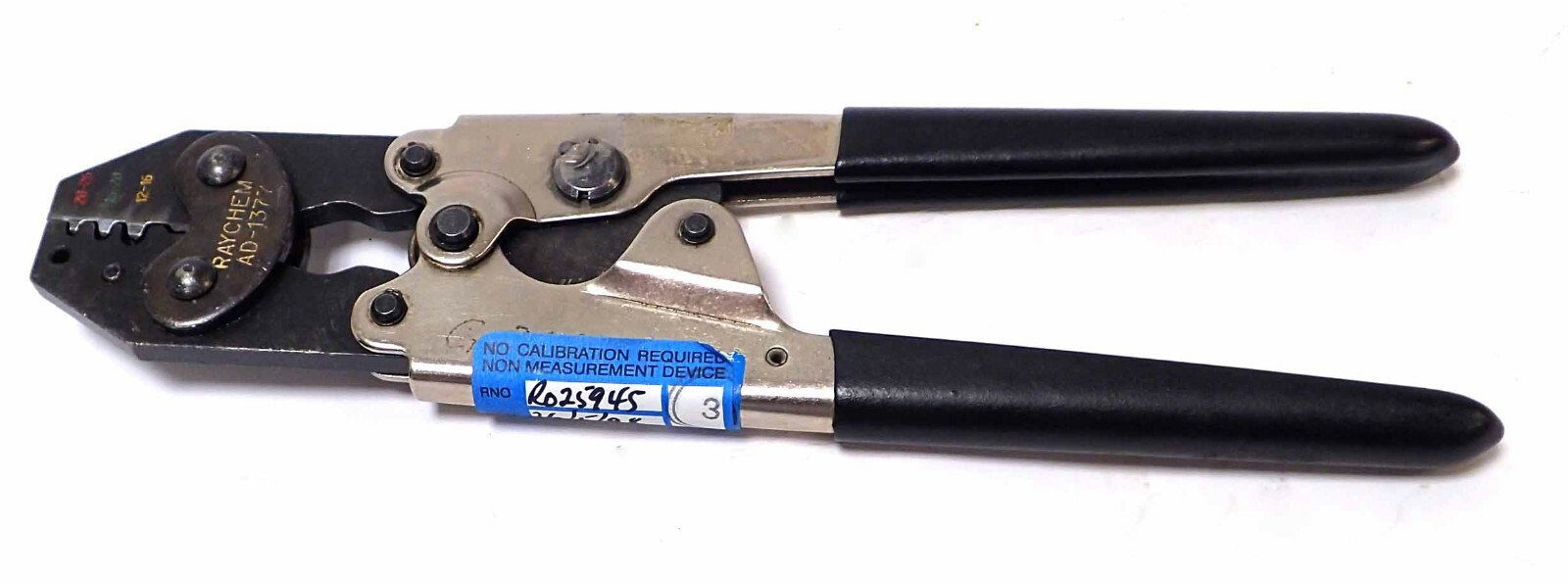 AD-1377 RAYCHEM HAND CRIMPER, CAVITY SIZES 12-16, 16-20, 20-26 ...