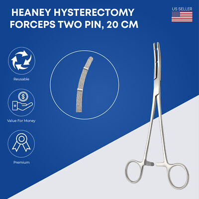 Heaney Hysterectomy Forceps 2 Pin 20cm Stainless Steel Surgical ...
