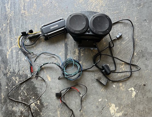 Plex Audio Speaker System Box With Kenwood Bluetooth Amp For Harley ...