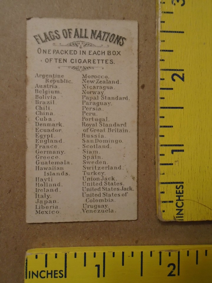 1887 N9 Allen & Ginter's, Flags Of All Nations, France, High Grade Set ...