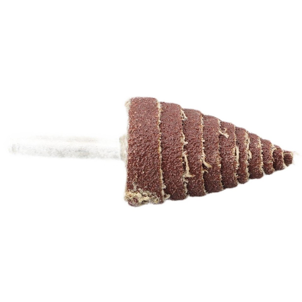 1PC 6MM Shank 80 Grit Tapered Cone Grinding Head Sandpaper Flap Wheels ...