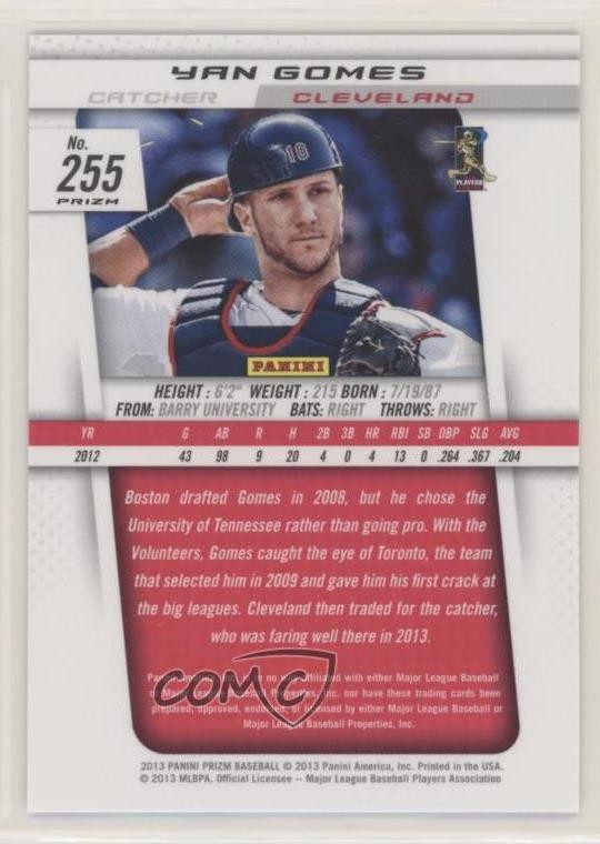 2013 Panini Prizm Silver Prizm Yan Gomes #255 Rookie RC | eBay