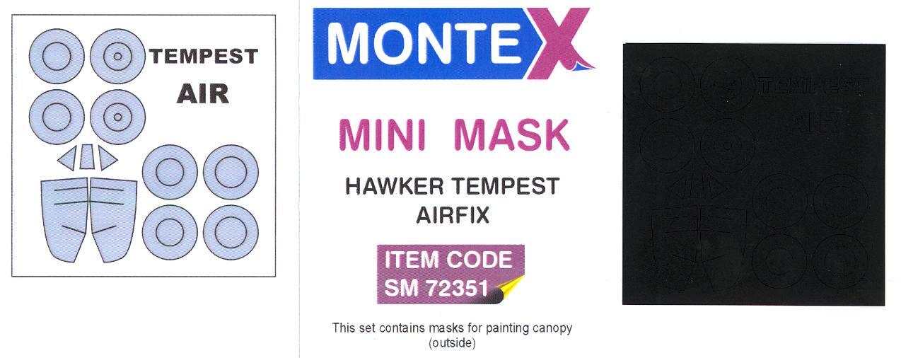 Montex 1/72 HAWKER TEMPEST CANOPY & WHEELS PAINT MASK Airfix | eBay
