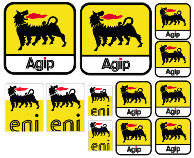 FE KIT 12 pcs AGIP ENI DECAL STICKER APRILIA DUCATI SPONSOR adesivi ...