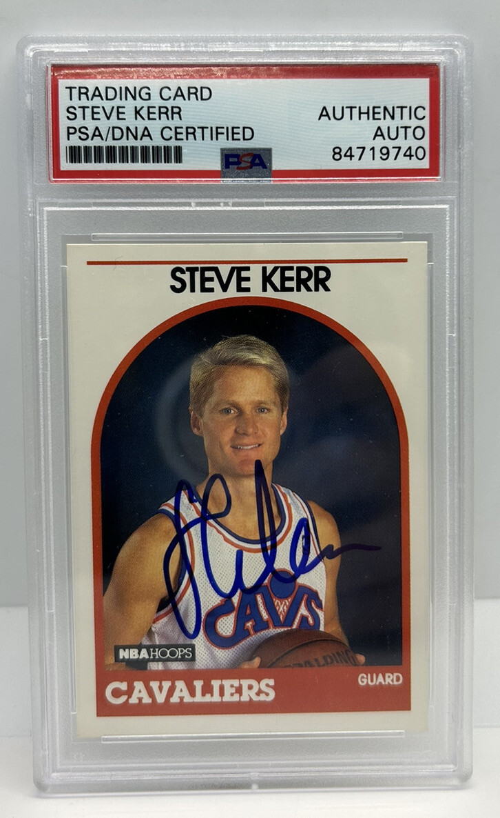 1989 Hoops STEVE KERR signed rookie card #351 | Bulls/Warriors ...