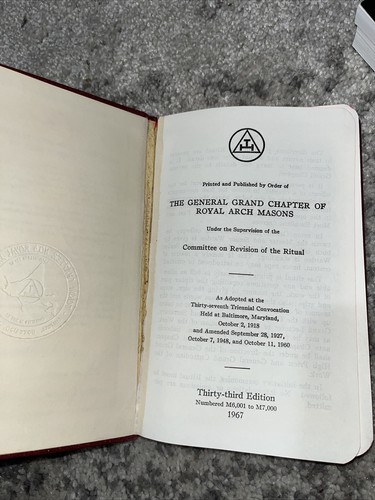 The General Grand Chapter Of Royal Arch Masons | eBay