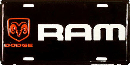 Dodge Logo Ram SRT Racing Charger American USA Plates Licence Sign ...