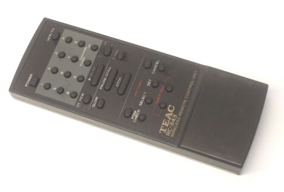 Teac RC-343 TV VCR Wireless Remote Control Unit | eBay