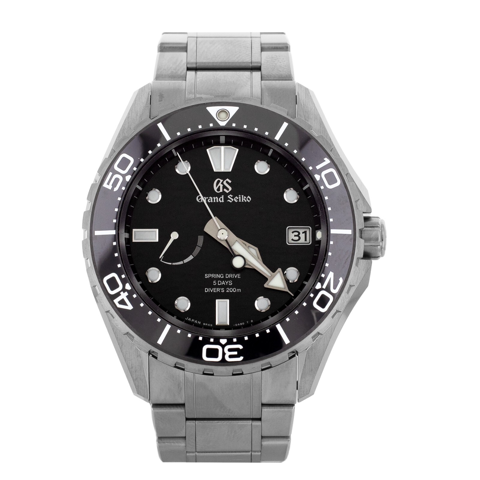 Grand Seiko Evolution 9 Diver's 200m Titanium Black Dial 43mm SLGA015 ...