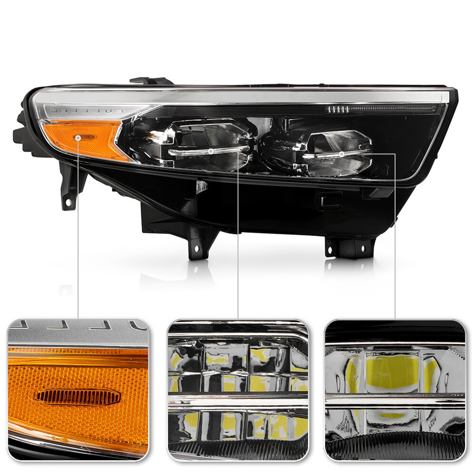 2020-2022 Ford Explorer Base w/ Single LED Bar Headlight Headlamp ...