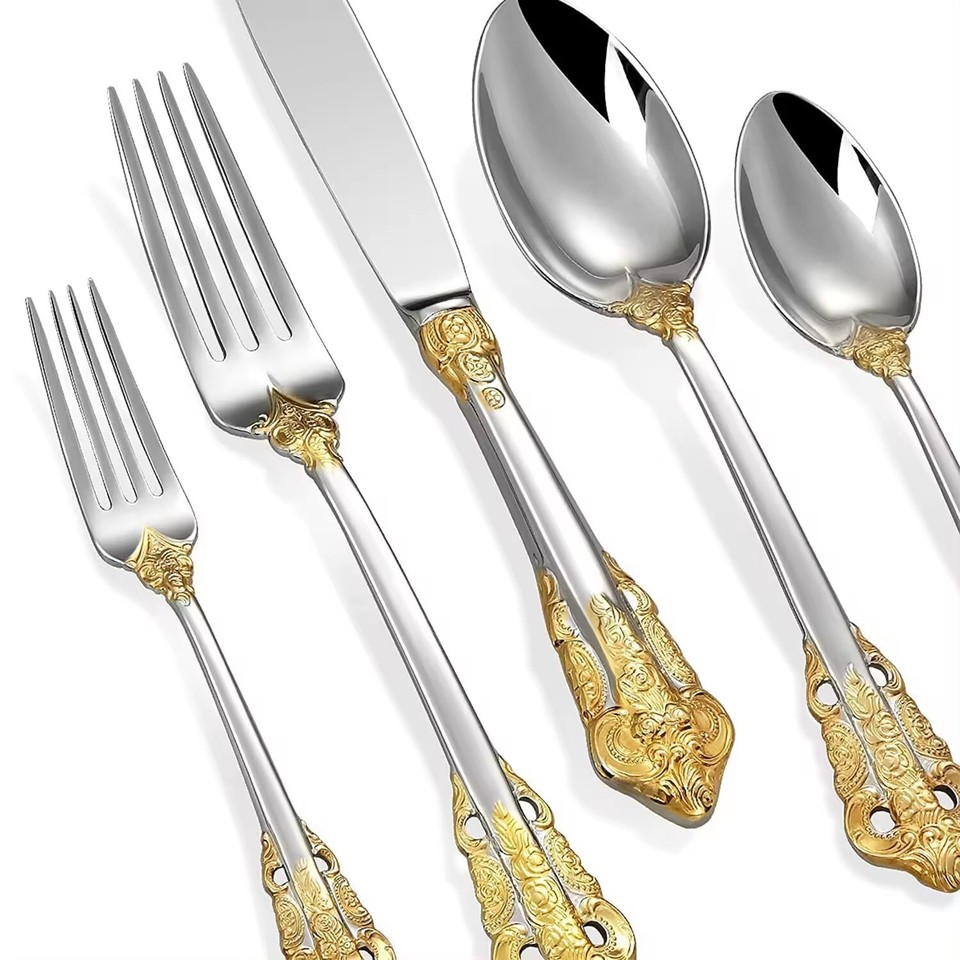 Luxury 30 Pieces Silverware Set, Royal Flatware Set Premium 304 ...