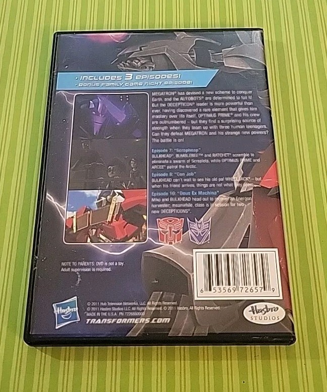 TransFormers Prime (Episodes 7, 8, 10), DVD | eBay