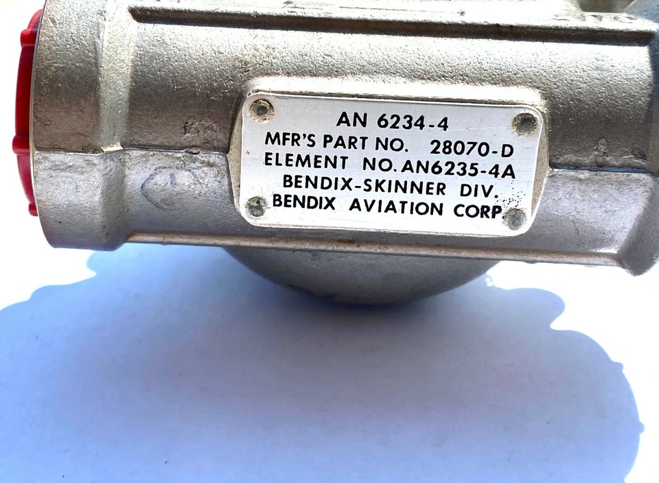 Bendix Skinner Purifier AN6234-4 Low Rider Hydraulic Filter Aircraft ...