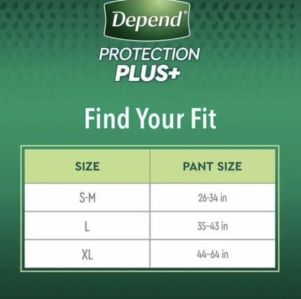 Depend Protection Plus Ultimate Underwear for Men Small/ Med 92 Ct 26 ...