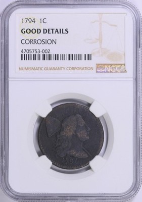 1794 Liberty Cap Cent NGC Good Details | eBay