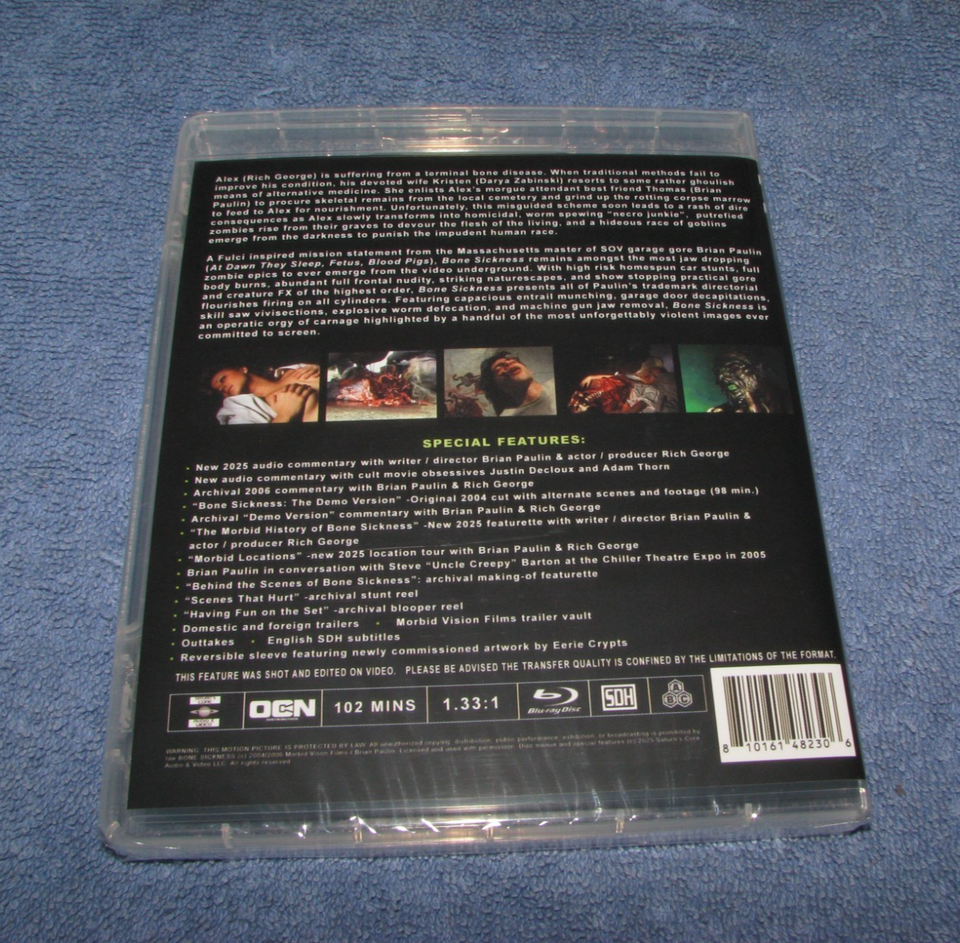 BONE SICKNESS Blu-Ray w/ Limited Slipcover (Vinegar Syndrome) Saturn's Core | eBay