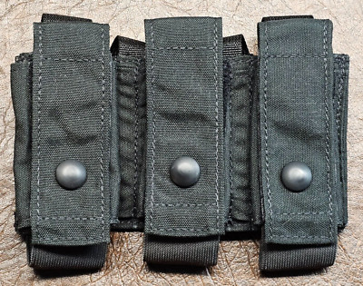 FirstSpear 40mm grenade triple pocket 6/9 MOLLE Black HE less lethal 3 ...