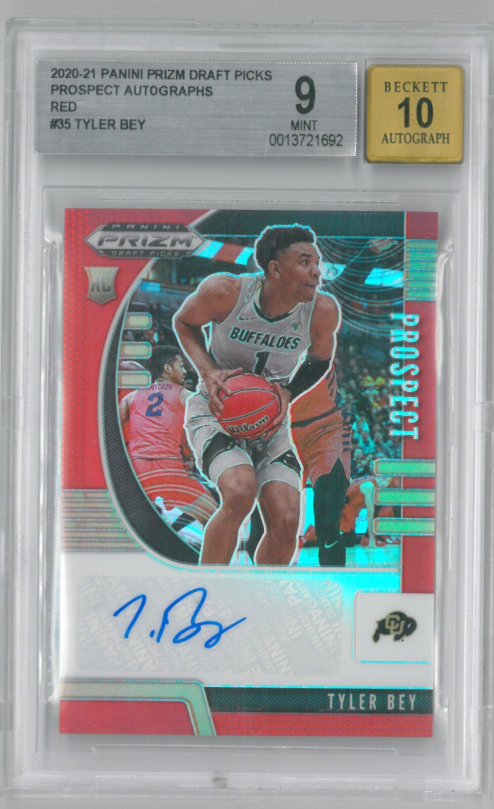 2020-21 Panini Prizm Draft Picks - Prospect Autographs Tyler Bey #PA-TB ...