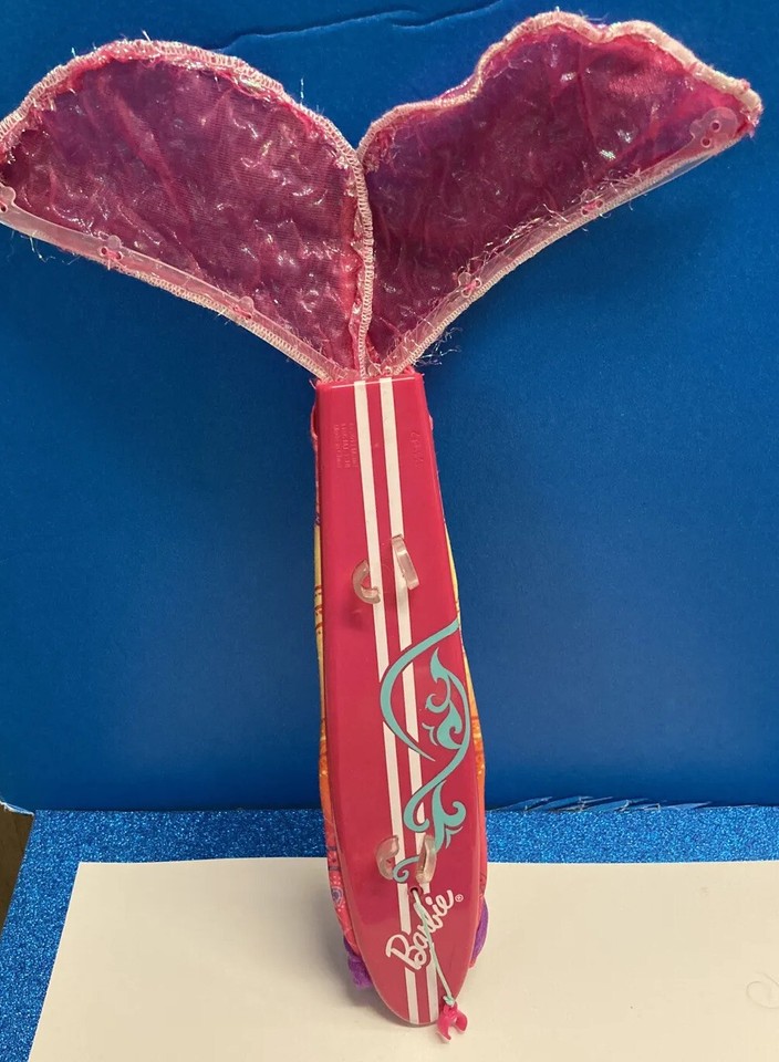 Vintage Barbie A Mermaid Tale - Surfboard With Retractable Fins - Pink ...