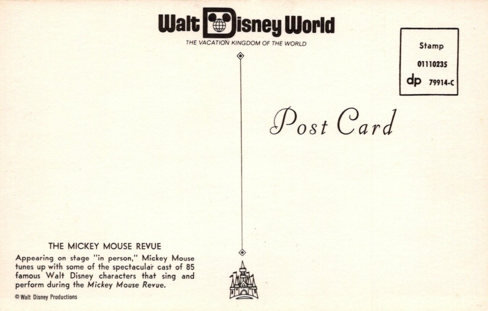 Walt Disney World Magic Kingdom Mickey Mouse Orlando FL Chrome Vintage ...