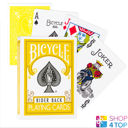Bicycle Yellow Playing Cards Deck Rider Back Magic Tricks Poker Uspcc ...