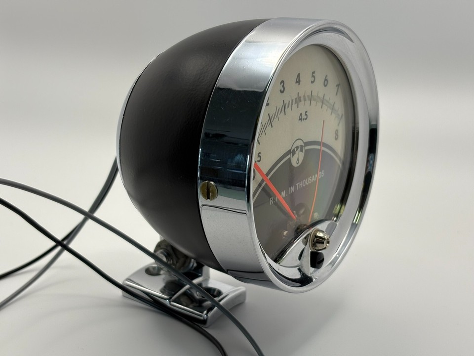 Restored 1964 RAC Tachometer – Vintage 0–8000 RPM Gauge, Chrome ...