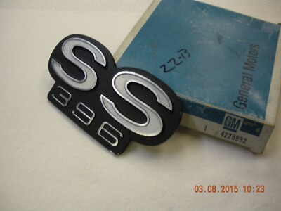 #211 "NOS" Factory Original 1967 Chevelle SS Rear panel "SS396" emblem ...