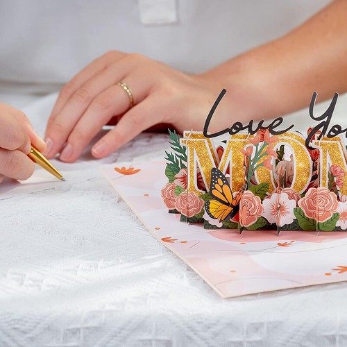 3D Stereo Greeting Card Flower Floral Mom Mother's Day Birthday Gift ...