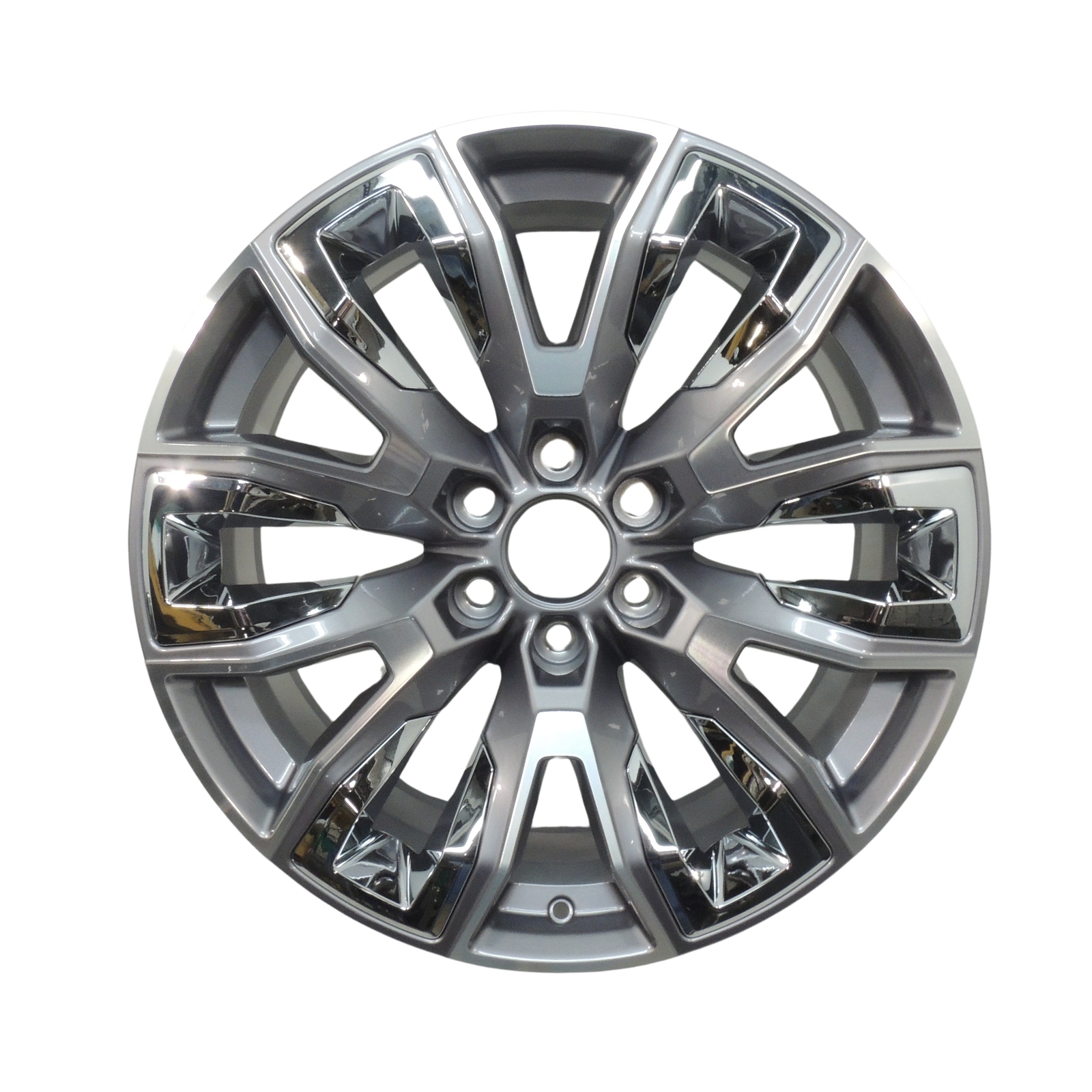 Set of 4 22x9 Painted Aluminum Wheels With Chrome Inserts New OEM GM ...