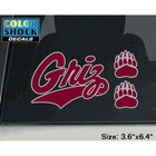 Montana Grizzlies Decal - Grizz W/ 2 Paw Logos | eBay