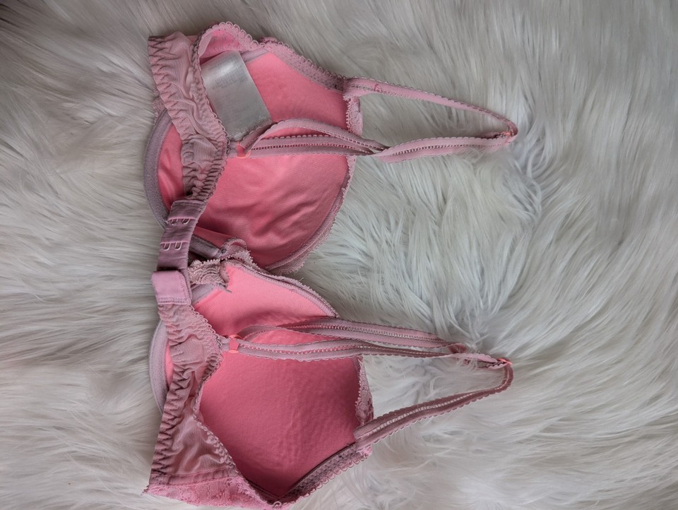 &M Pink Lace Push-Up Bra - Size 34C / 75C | eBay UK