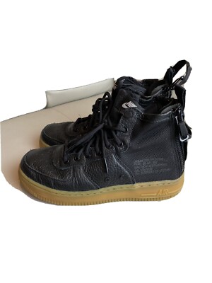 nike sf af1 mid black gum bottom gs youth size 5y | eBay