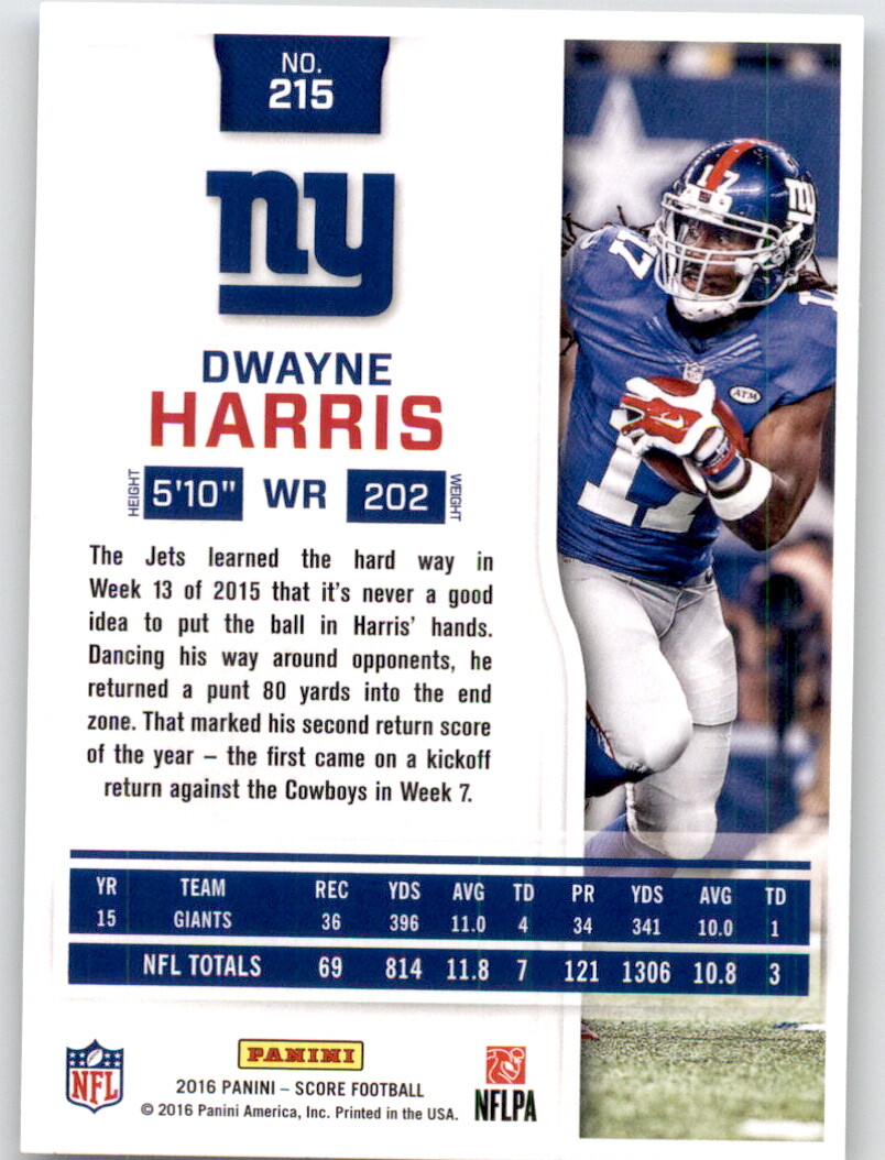2016 Score - #215 Dwayne Harris for sale online | eBay