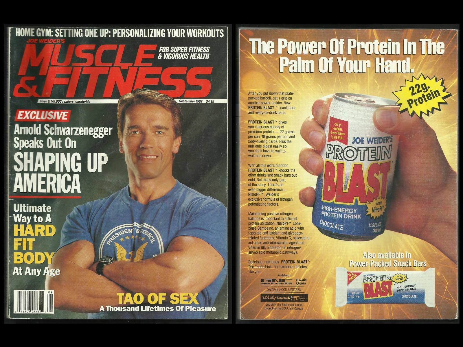 Muscle & Fitness Magazine Arnold Schwarzenegger September 1992 | eBay