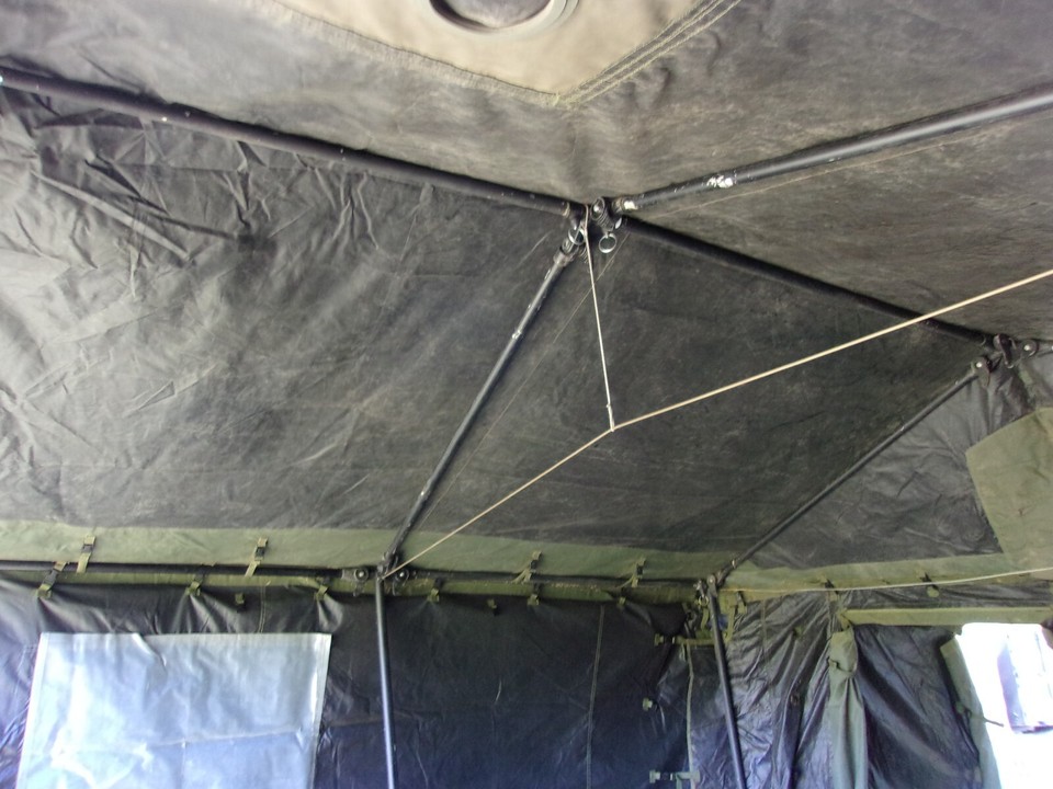 MILITARY SURPLUS 11x11 COMMAND POST (MCPS) TENT +FLOOR... USED ..GOOD ...