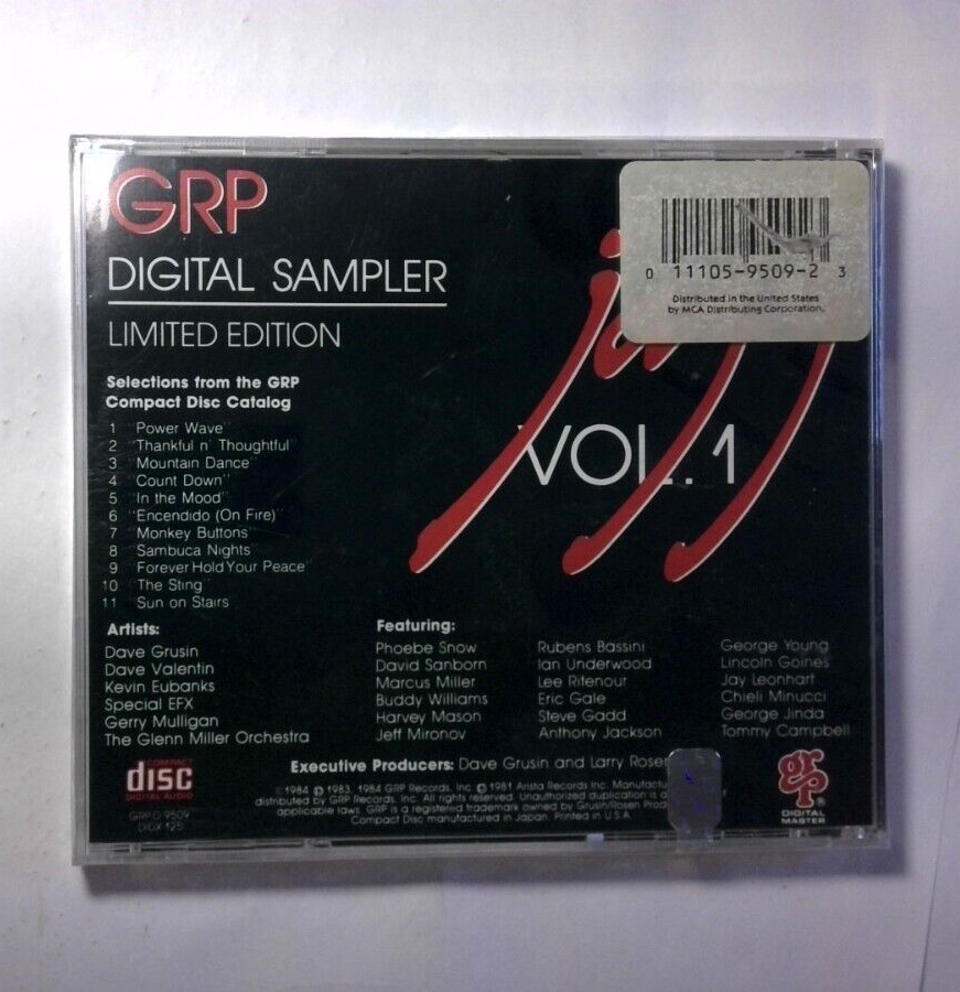GRP Digital Sampler Limited Edition Vol 1 Jazz [New CD] 11105950923| eBay