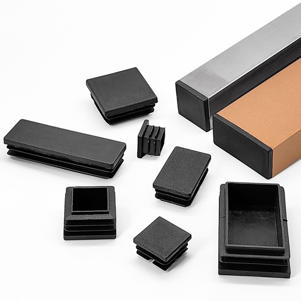 Square & Rectangle Plastic End Caps Blanking Plugs Tube Inserts ...