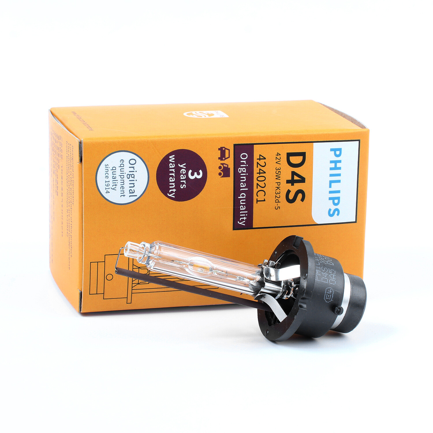 Pair OEM PHILIPS D4S 4200K 35W Replacement Intense Xenon HID Headlight ...