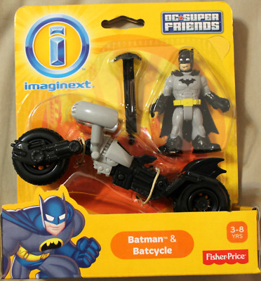 IMAGINEXT DC Super Friends BATMAN & BATCYCLE ~ Fisher-Price ~ NIP | eBay