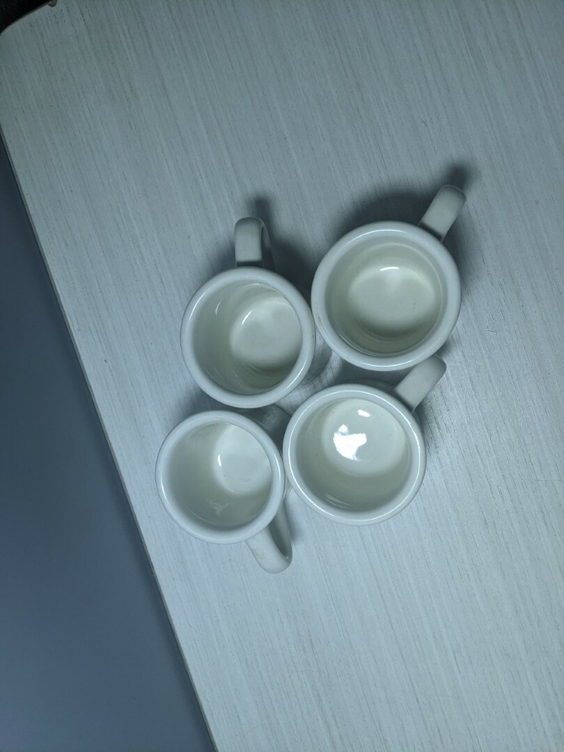 Vintage Rego Coffee Tea Mug Set of 4 Off White E861-02 K China Retro ...