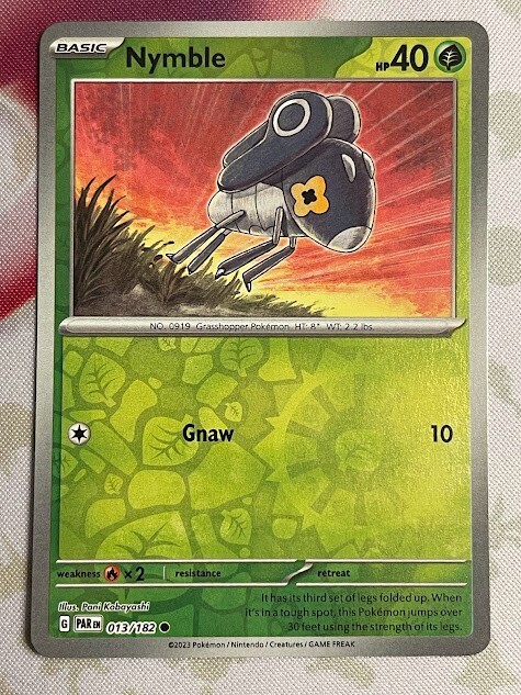 Pokémon TCG Nymble 013/182 SV04: Paradox Rift Reverse Holo Common | eBay