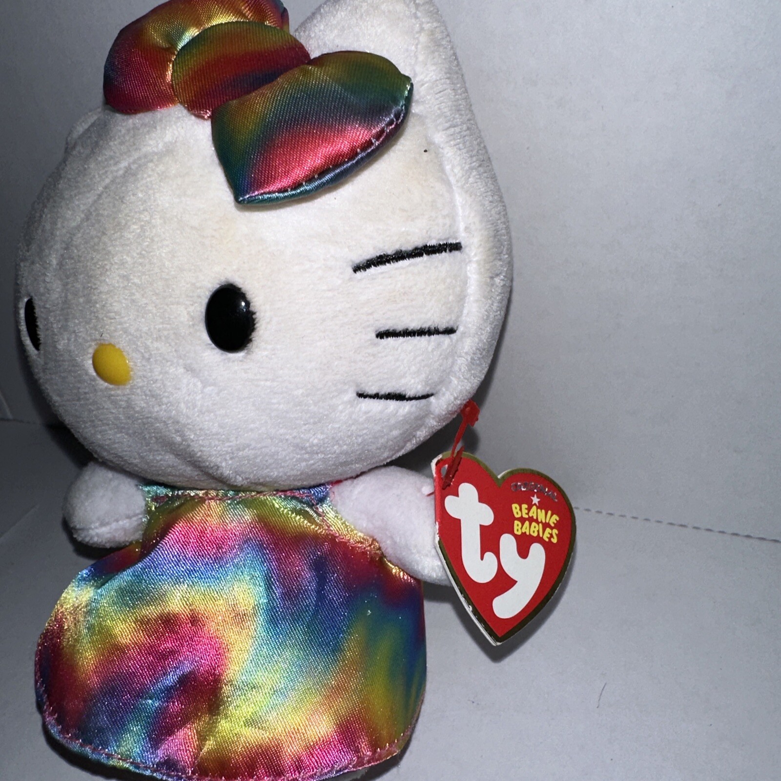 Sanrio Ty Hello Kitty 6 " Original 2013 Tiedye Satin Rainbow Dress ...