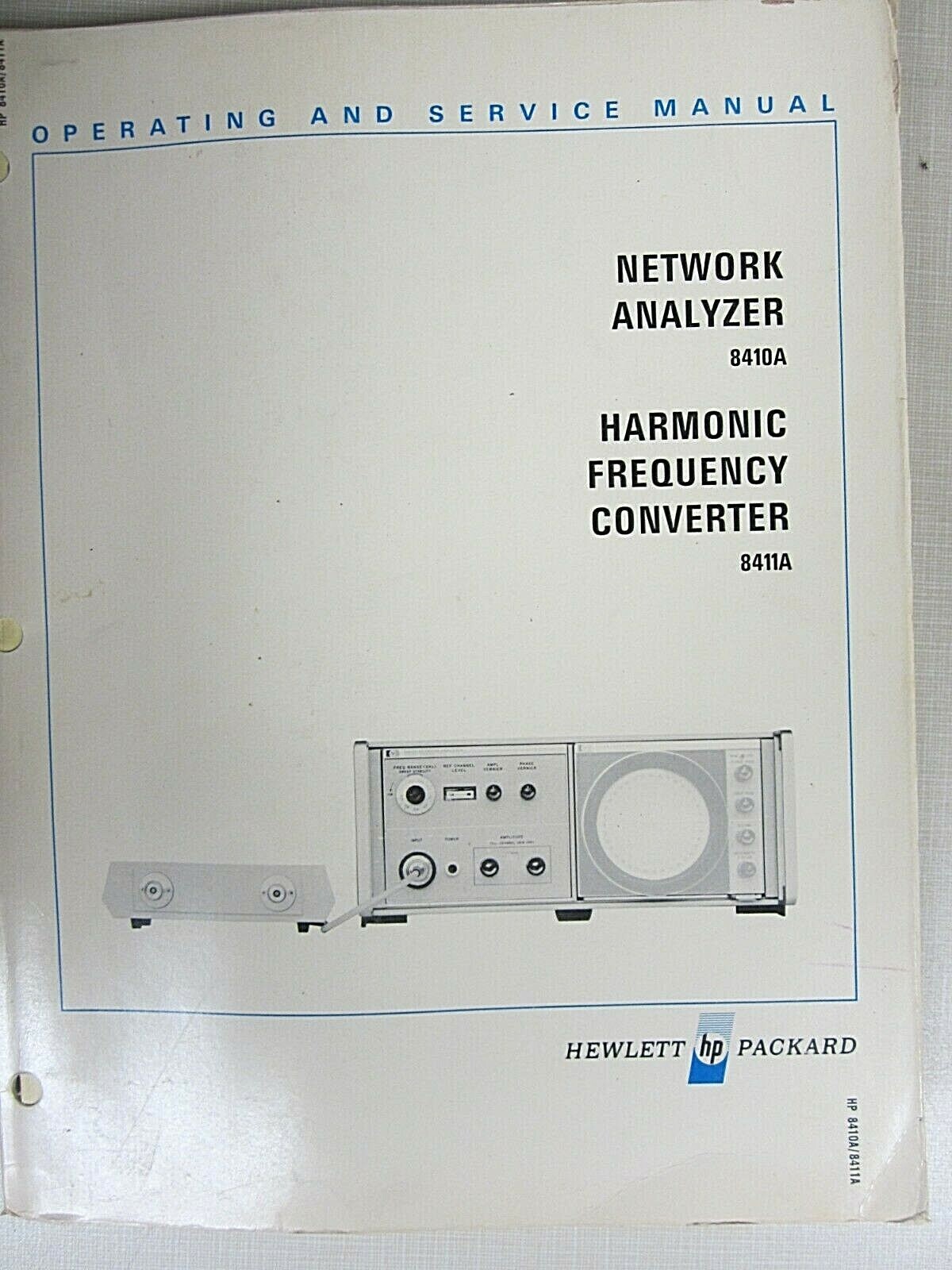 HP 8410A Analyzer/ 8411A Converter Operating & Service Manual 08410 ...