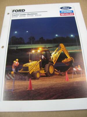 Ford 455D 555D 575D 655D Tractor Loader Backhoe Sales Brochure | eBay