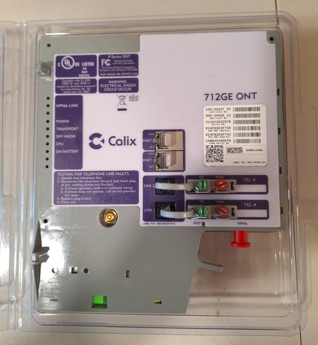 Calix 100-03247 712GE ONT - Tested w/ Warranty 2 Pots, 2 Ge, 1 HPNA | eBay
