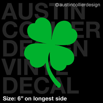 6" FOUR LEAF CLOVER vinyl decal car truck window laptop sticker - lucky ...
