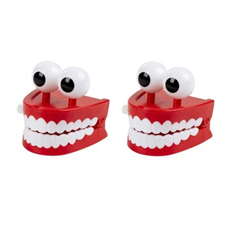 Novelty Dentures Clockwork Fun Toy Teeth Clockwork Beating On The Chain ...